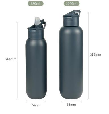 China 1000ml Double Wall Stainless Steel Vacuum Flask 304 Insulated Water Bottle for Outdoor Sports for sale