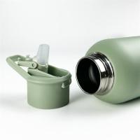 China Double Wall Vacuum Insulated Stainless Steel Water Bottle 1000ml with Straw Lid for sale