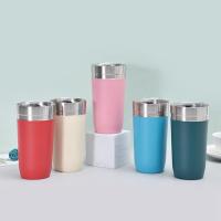 China 16oz Double Wall Stainless Steel Vacuum Insulated Travel Mug Coffee Cup with Lid for sale