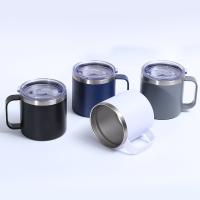 China Custom Logo Stainless Steel Travel Mug 12oz 14oz Insulated Cup with Handle for Adults for sale