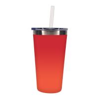 China Custom 304 Stainless Steel Vacuum Insulated Water Bottle 550ml 600ml Car Tumbler with Straw for sale