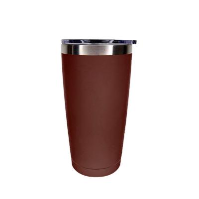 China 600ml Stainless Steel Travel Mug with Straw 304 Vacuum Insulated Car Tumbler Hot Cold 12-24hrs for sale