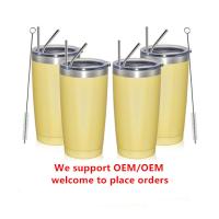 China Insulated 600ml Stainless Steel Car Tumbler with Straw for Hot Cold Drinks for sale