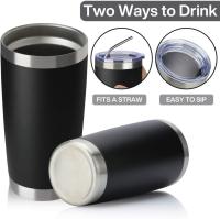 China Insulated 600ml Stainless Steel Car Tumbler with Straw for Hot Cold Drinks for sale