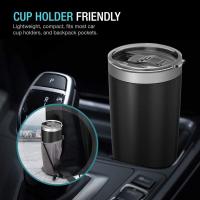 China Insulated 600ml Stainless Steel Car Tumbler with Straw for Hot Cold Drinks for sale