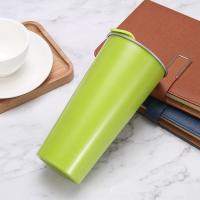 China 304 Stainless Steel Double Wall Vacuum Coffee Mug 500ml with Lid and Straw for sale