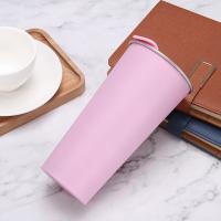 China 304 Stainless Steel Double Wall Vacuum Coffee Mug 500ml with Lid and Straw for sale