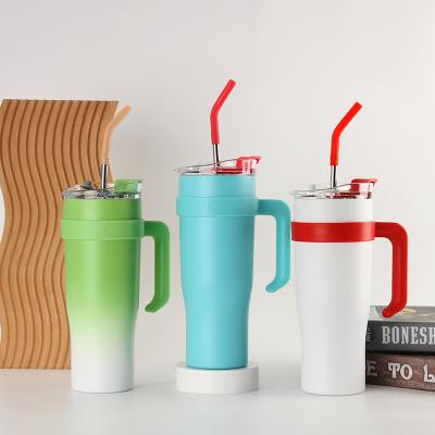 China Customized Colors Acceptable 40 Oz Stainless Steel Insulated Coffee Mug with Handle for sale