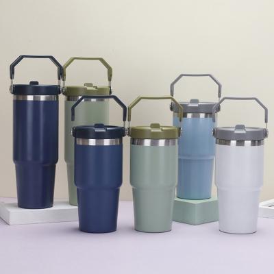 China 40 oz Stainless Steel Vacuum Insulated Coffee Mug with Lid Handle Business Gift for sale