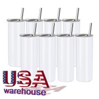 China 304 Stainless Steel Double Wall Sublimation Tumbler 20oz Skinny Straight for Custom Printing for sale