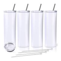 China 304 Stainless Steel Double Wall Sublimation Tumbler 20oz Skinny Straight for Custom Printing for sale
