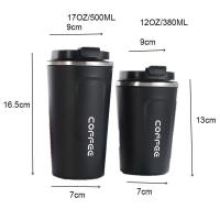 China Double Wall Vacuum Insulated Stainless Steel Coffee Mug 380ml 500ml Travel Thermos for sale