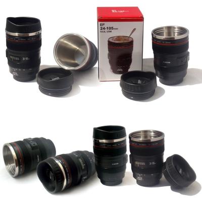 China Double Wall Stainless Steel Camera Lens Coffee Mug 500ml for Photography Enthusiasts for sale