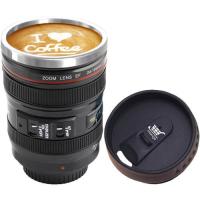 China Travel Photographers Camera Lens Coffee Mug 500ml Insulated Stainless Steel Tumbler for sale