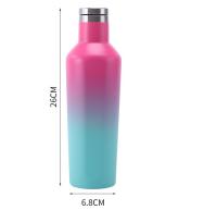 China 500ml Vacuum Insulated Stainless Steel Water Bottle 304 Sports Mug with Lid for sale