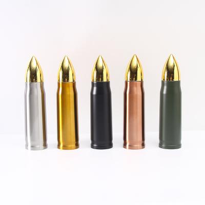 China 304 Stainless Steel 500ml Bullet Double Wall Vacuum Flask for Outdoor Hiking Camping for sale