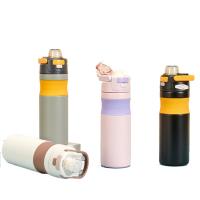 China 316 Stainless Steel 580ml Sport Water Bottle with Straw for Outdoor Adventures for sale