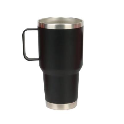 China 30oz Double Wall Stainless Steel Tumbler Vacuum Insulated Travel Mug with Handle for sale