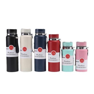 China Stainless Steel Vacuum Insulated Water Bottle with Tea Infuser and Temperature Sensor for sale
