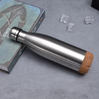 China Custom Logo 500ml 304 Stainless Steel Vacuum Insulated Water Bottle Cola Shape Cork Bottom for sale