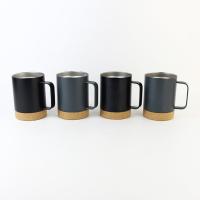 China 304 Stainless Steel 12oz Coffee Mug with Cork Bottom and Sliding Lock Lid for sale
