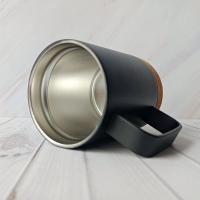 China 16oz 304 Stainless Steel Coffee Tumbler with Cork Bottom and Handle Custom Logo for sale