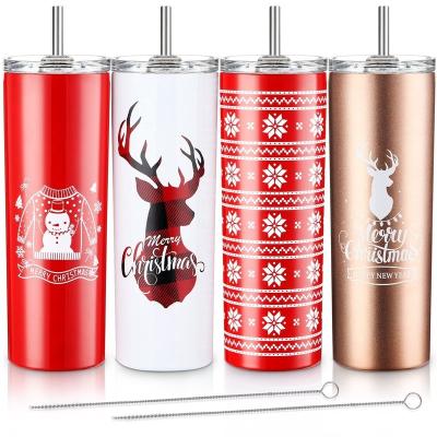 China 20oz Stainless Steel Skinny Beer Tumbler Insulated Tumbler Cup with Straw Custom Color for sale