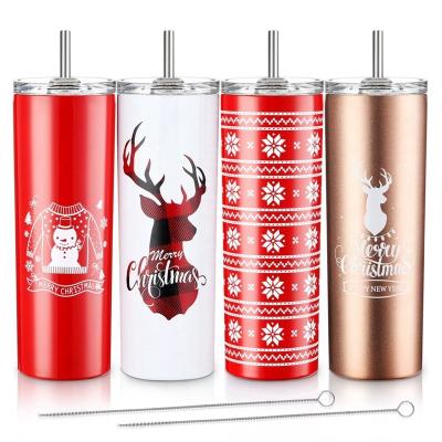 China 20oz Stainless Steel Sublimation Tumbler Custom Logo Bulk Christmas Coffee Mug 300g for sale