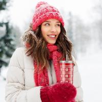 China 20oz Stainless Steel Sublimation Tumbler Custom Logo Bulk Christmas Coffee Mug 300g for sale