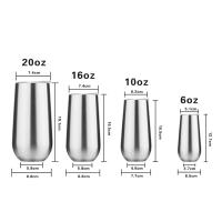 China Kids 10oz 6oz Egg Shape Wine Cup Vacuum Insulated Stainless Steel Sublimation Tumbler 180ml 300ml for sale