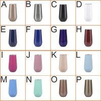 China Stocked 6oz 10oz Vacuum Insulated Stainless Steel Champagne Tumbler Stemless Flute Coffee Mug for sale