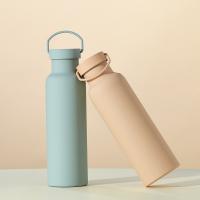 China Custom Design Vacuum Insulated Stainless Steel Water Bottle 600ml Wide Mouth Flask Bulk for sale
