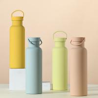 China Custom Stainless Steel Double Wall Vacuum Insulated Water Bottle 600ml Wide Mouth for sale