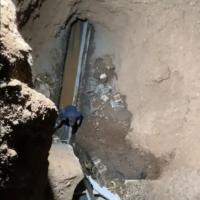 China UV-CIPP Repair for Partially Collapsed Pipeline Without Soil Cover Using Temporary External Constraint for sale
