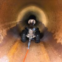 China Daoyunai Steel Water Supply Pipeline Inspection Robot with 500m Cable Reel and 512Hz Locator for sale