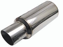 China IATF 16949 Stainless Steel Exhaust Muffler 2 Inch Burnt Style Mirror Polished for sale