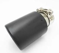 China Durable 63mm Inlet 101mm Outlet Car Exhaust Tail Tips 203mm Length for sale