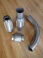 China Stainless Steel 89mm Interlock Flex Pipe Exhaust Tubing 304 4-12 Inch Length for sale