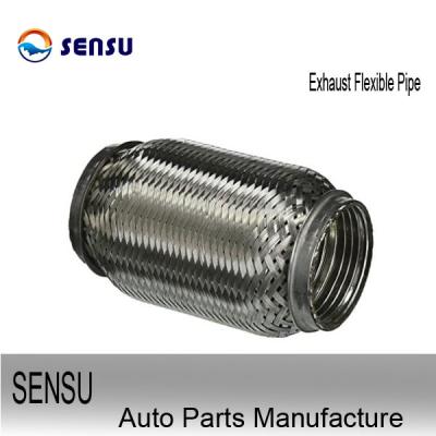 China Stainless Steel Exhaust Flex Pipe 2.5 Inch 150mm Universal Interlock Braided for sale