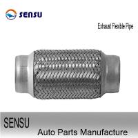 China Stainless Steel Exhaust Flex Pipe 2.5 Inch 150mm Universal Interlock Braided for sale