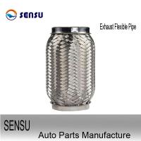 China Stainless Steel Exhaust Flex Pipe 45x100mm Double Braid Dampens Vibrations for Universal Car for sale