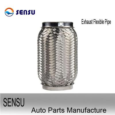 China Stainless Steel Exhaust Flex Pipe 45x100mm Double Braid Dampens Vibrations for Universal Car for sale