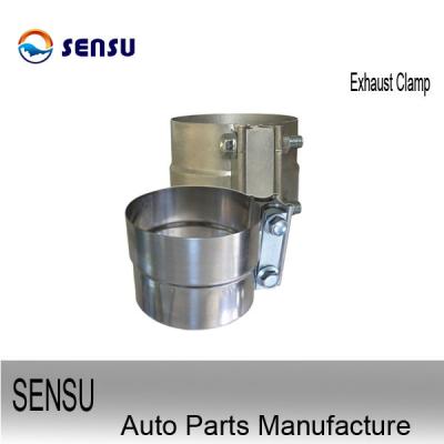 China Stainless Steel Exhaust Clamp 28-114mm 201SS Universal Auto Exhaust Pipe Fastener for sale