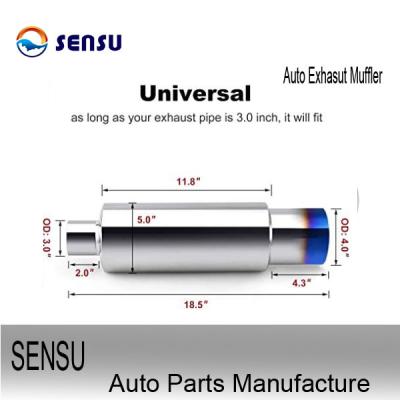 China IATF16949 304 Stainless Steel 2.5 Inch Dual Inlet Exhaust Muffler OEM Service for sale