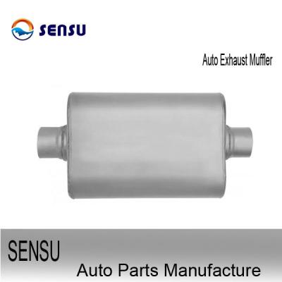 China Aluminized Steel Universal Exhaust Muffler Silencer 2 Inch Inlet 3 Inch Outlet for sale