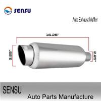 China Silver SS201 Stainless Steel Exhaust Muffler 2.5 Inch Inlet Universal for Toyota for sale