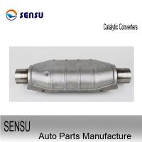 China Universal 2 Inch Oval Catalytic Converter 51mm 304 Stainless Steel 2.0L-3.5L for sale