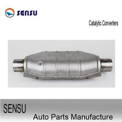 China Universal 2 Inch Oval Catalytic Converter 51mm 304 Stainless Steel 2.0L-3.5L for sale