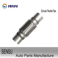 China SS201 1.75x6x10 Inch Flexible Exhaust Pipe Connector with Wire Braid and Welded Nipple for sale