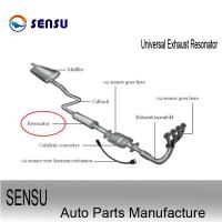 China Stainless Steel Auto Universal Exhaust Resonator 12inch Corrosion Resistant for sale